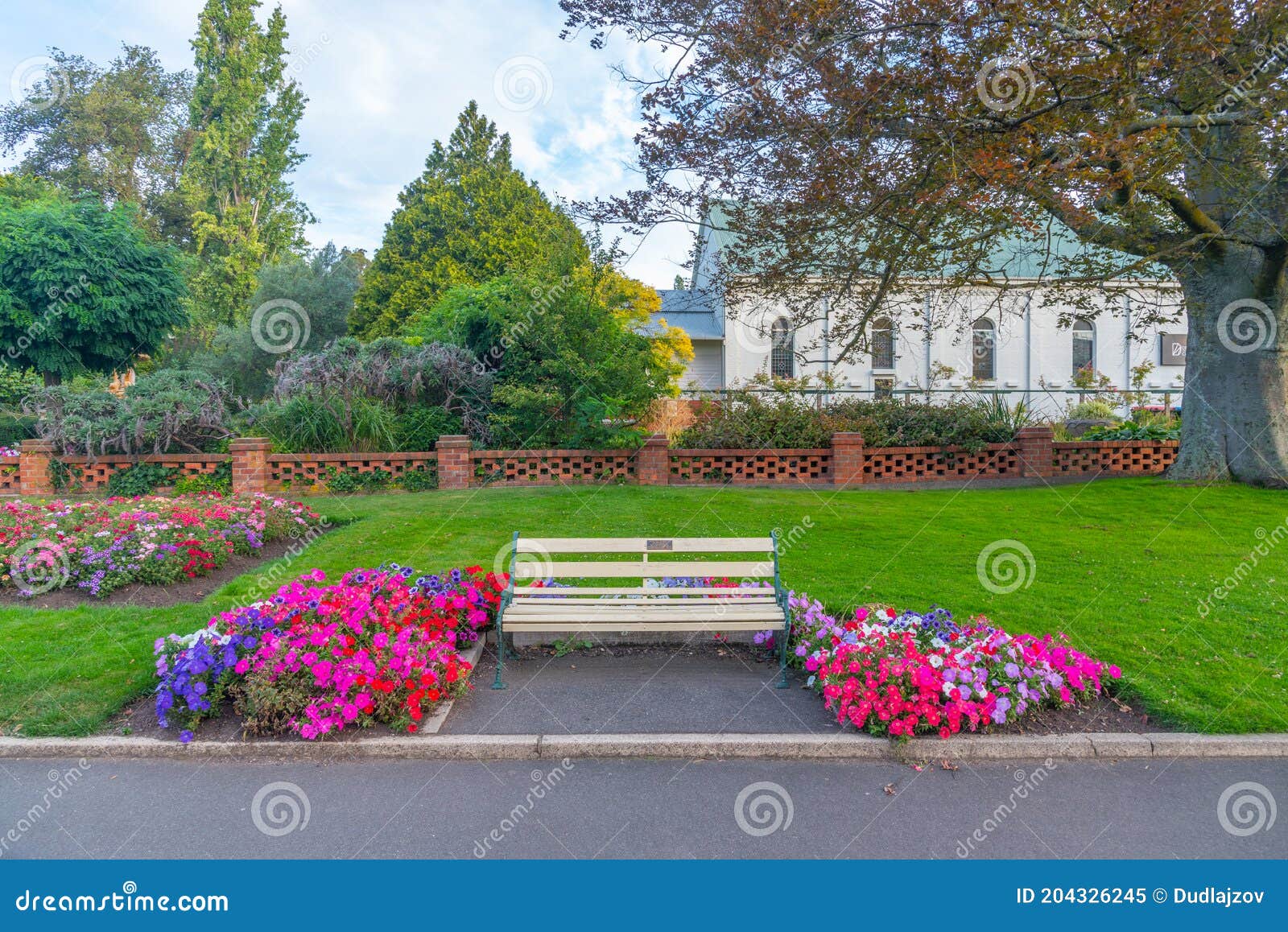 Sunset Over City Park in Launceston, Australia Stock Image - Image of ...