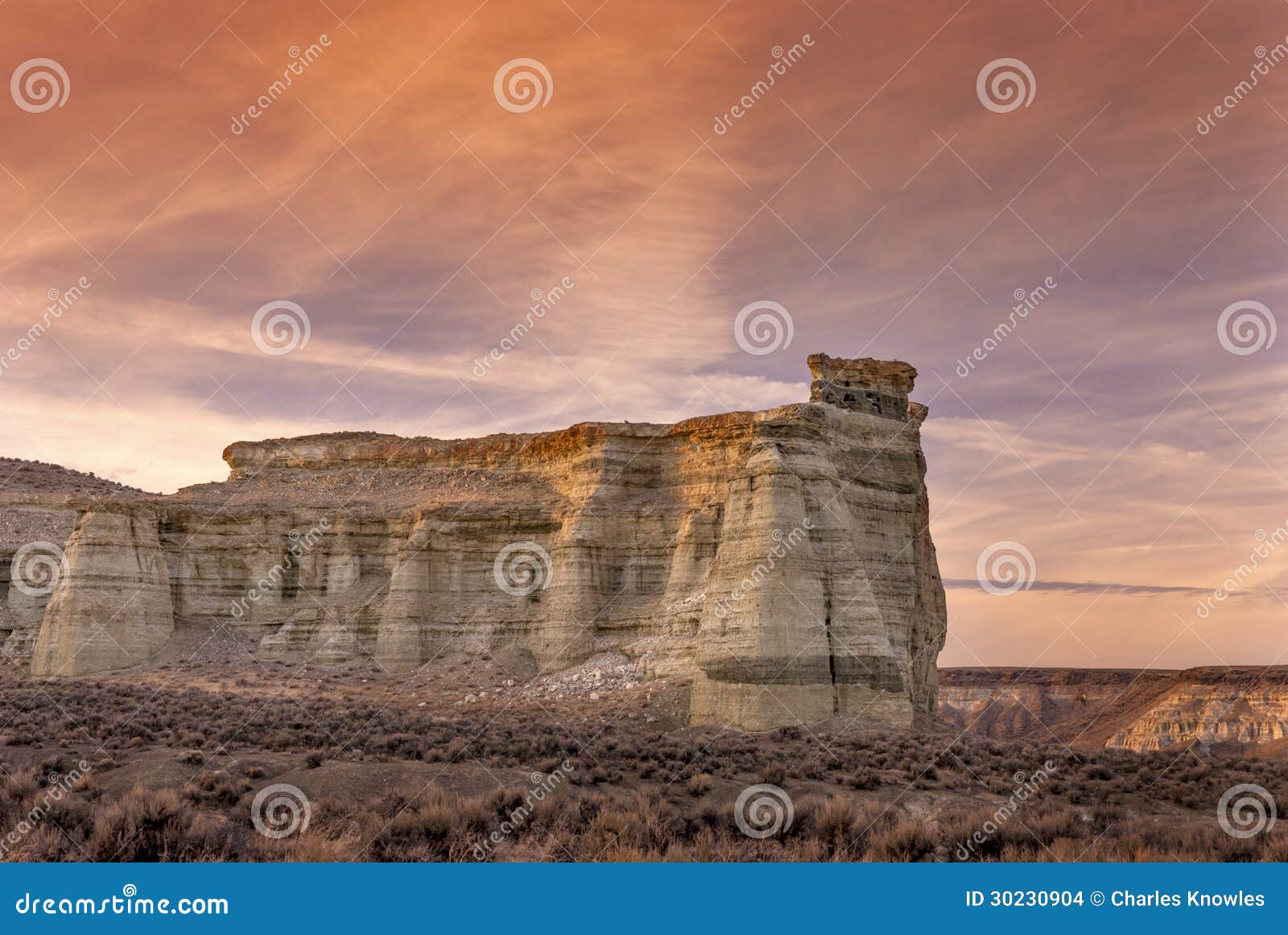 Orange Sky Above the Pillars of Rome Oregon Stock Photo - Image of ...