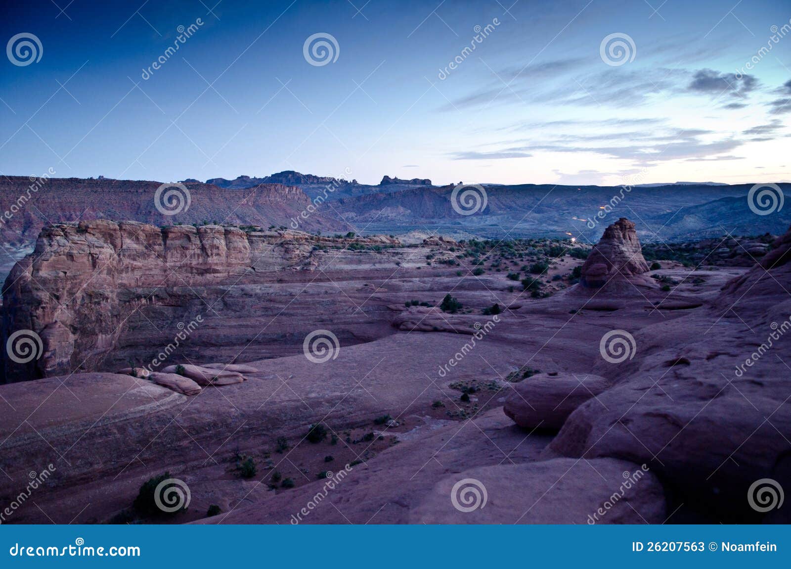 Sunset Over Desert Landscape Stock Image - Image of stone, southwestern ...