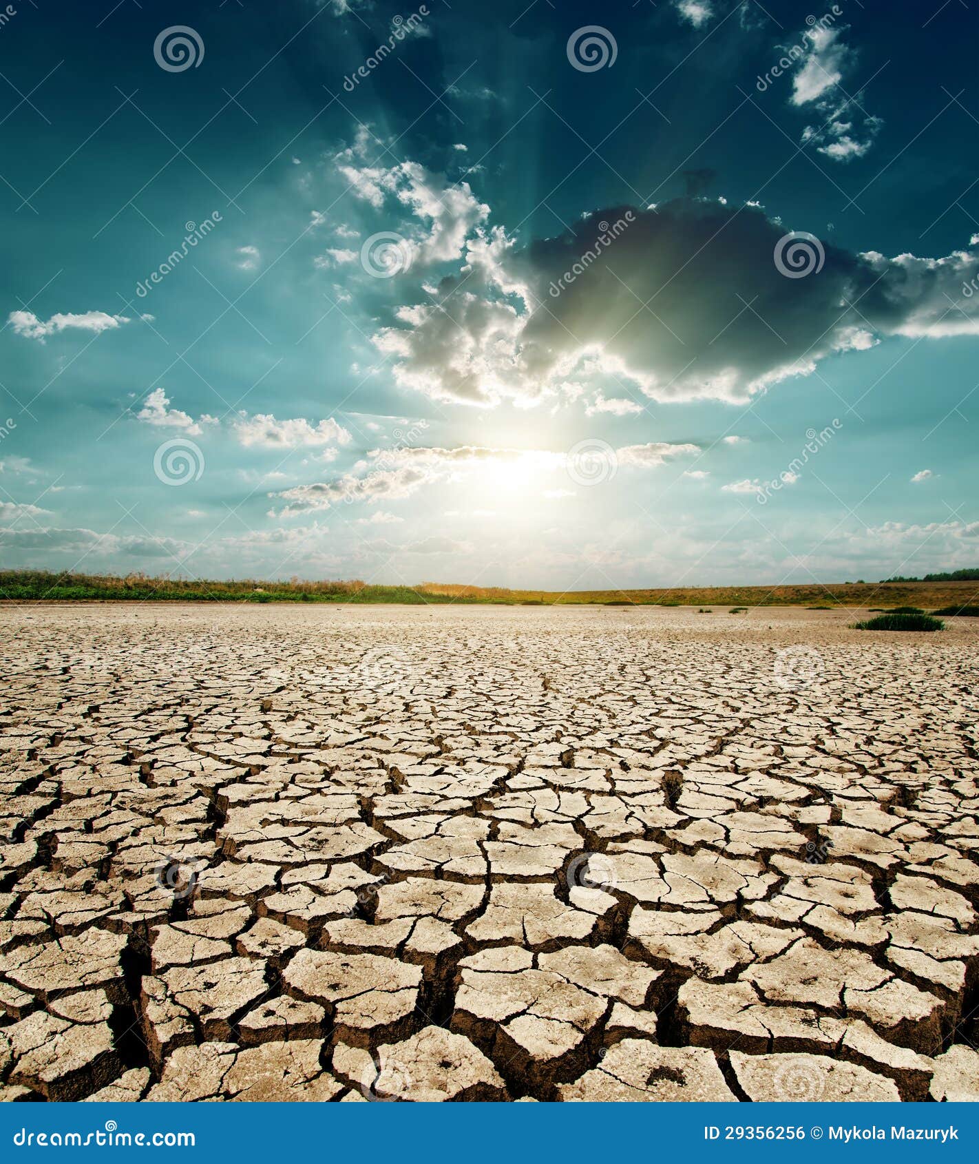 Sunset over drought land stock photo. Image of erosion - 29356256