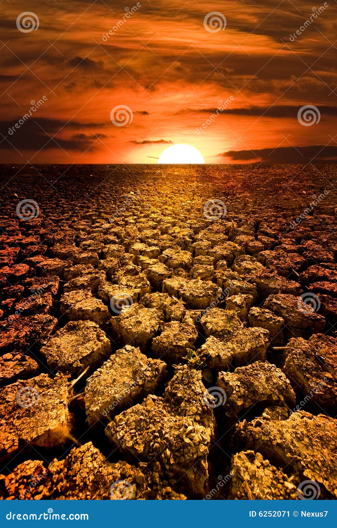 Sunset over Dry Lake stock image. Image of natural, drying - 6252071