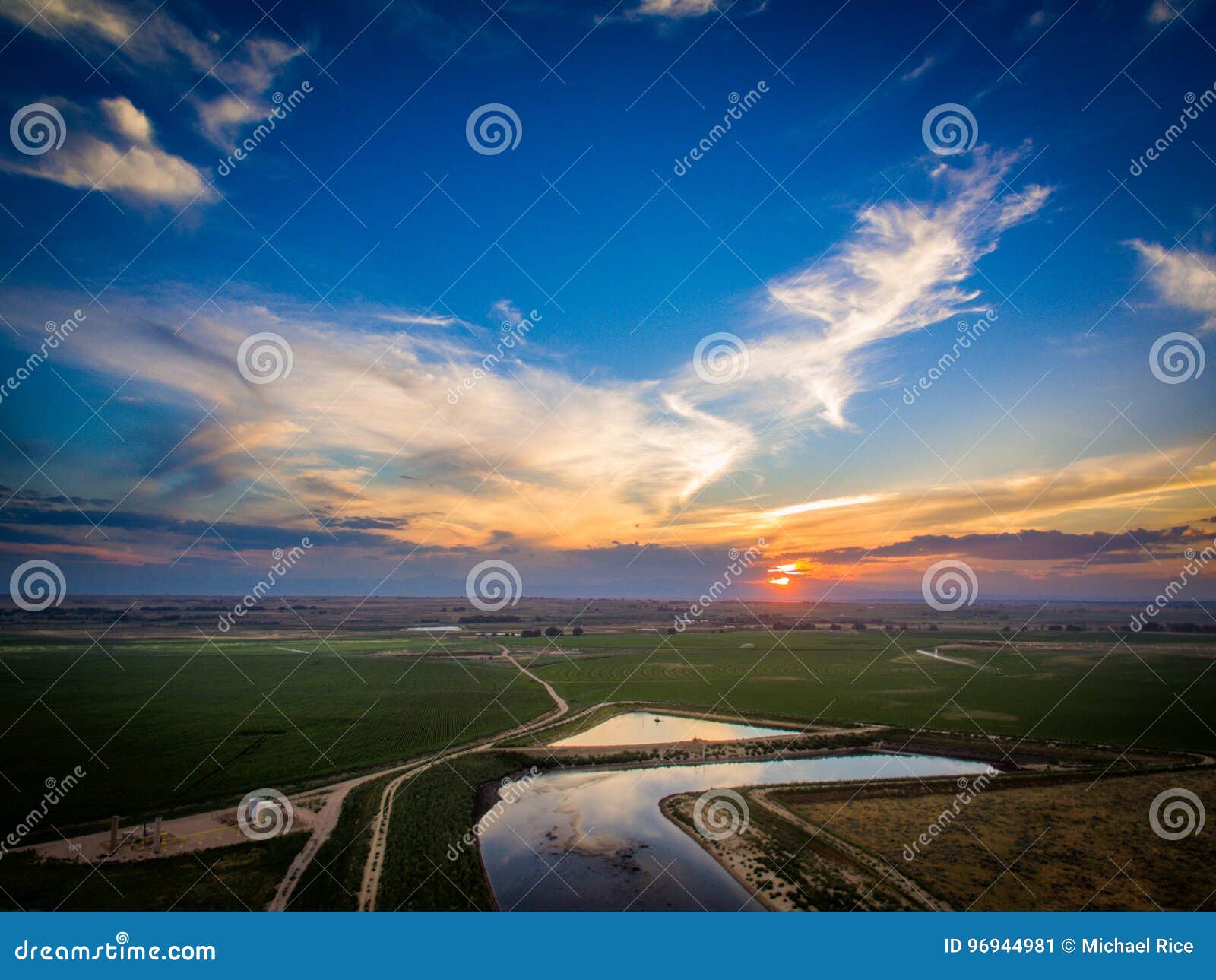 Sunset Over Eastern Plains in Colorado Stock Image - Image of america ...