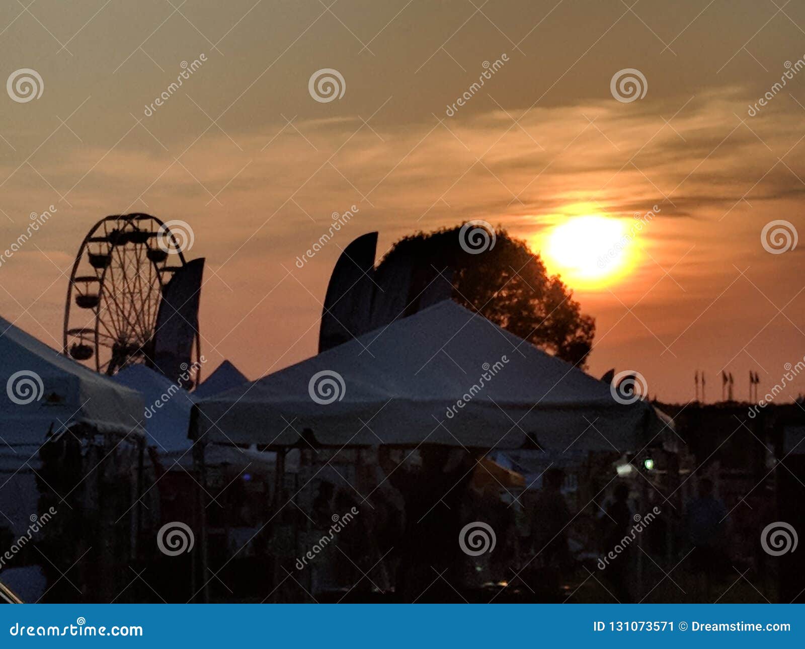 Sunset over the fair stock image. Image of loved, fairgrounds - 131073571