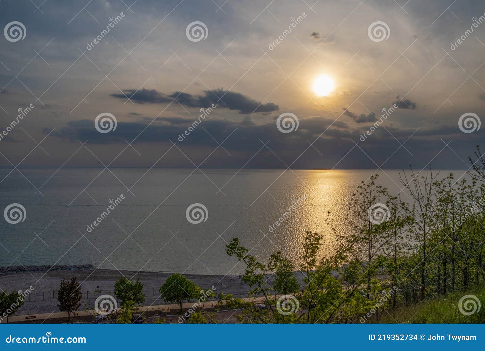 Sunset Over Goderich, Ontario Stock Photo - Image of trees, green ...