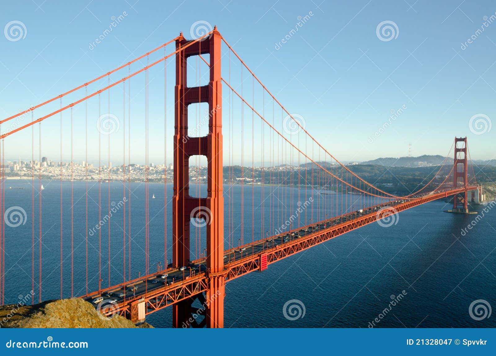 Sunset Over Golden Gate Bridge Stock Image - Image of landscape, area ...