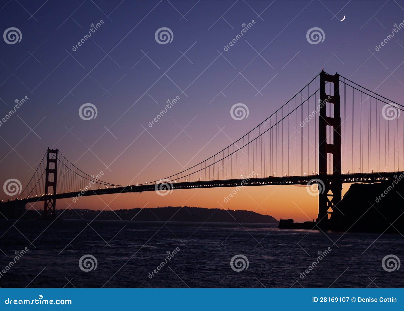 Sunset Over Golden Gate Bridge Stock Image - Image of california, gate ...