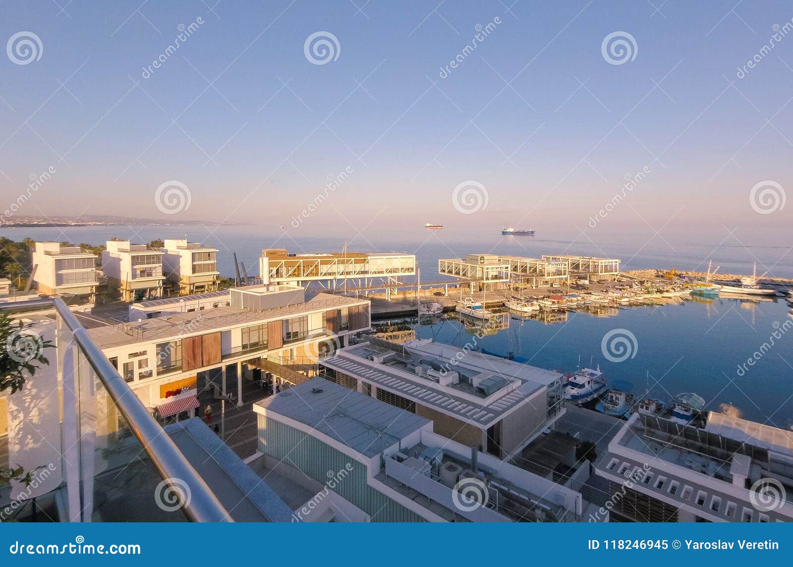 Sunset Over Harbour Rooftop View Editorial Image - Image of ...