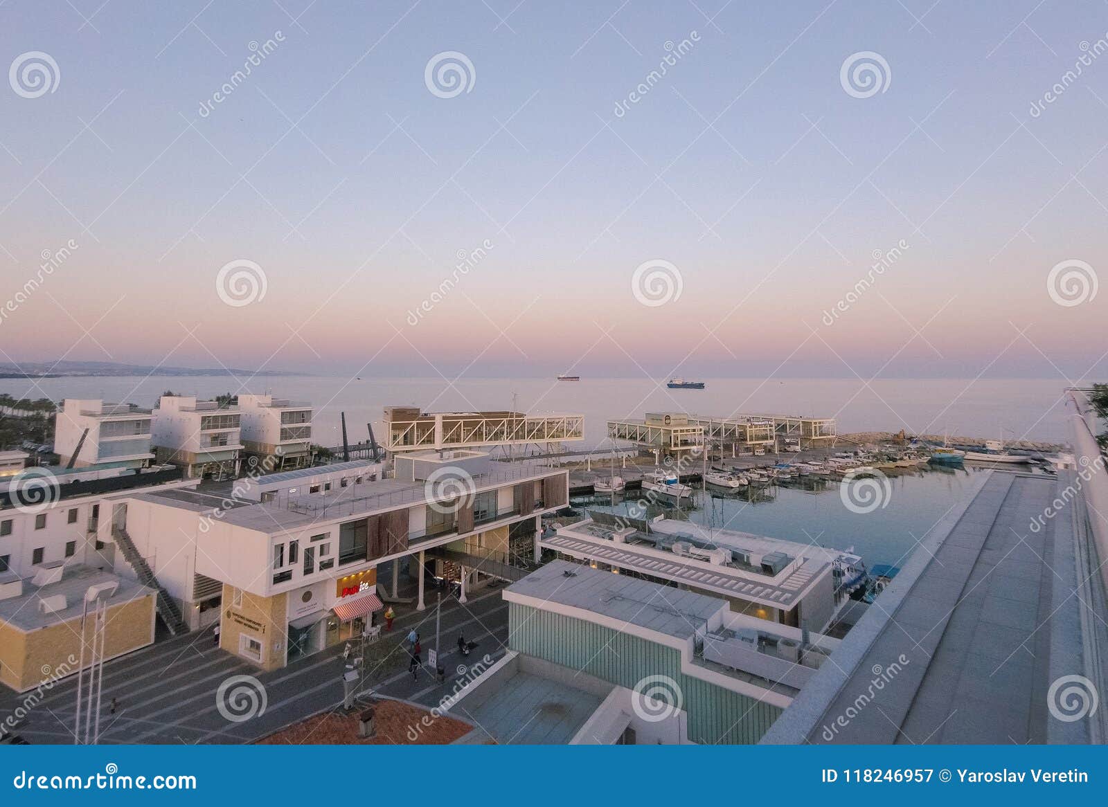 Sunset Over Harbour Rooftop View Editorial Photography - Image of dusk ...