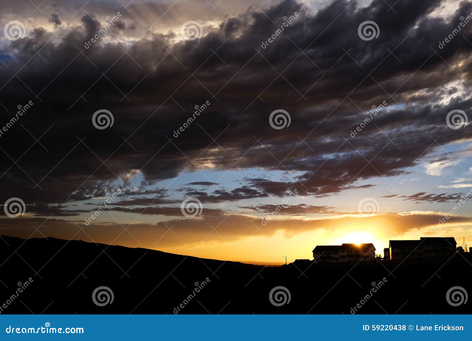 Sunset Over House stock photo. Image of panorama, orange - 59220438