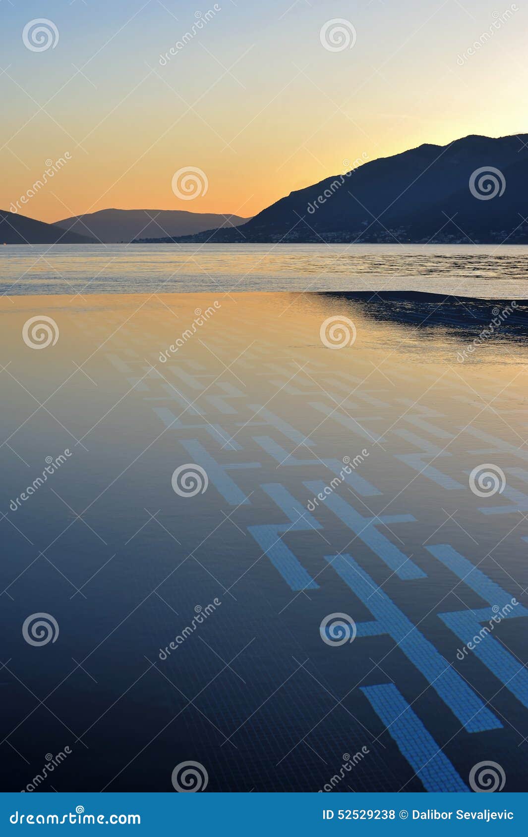 Sunset over infinity pool stock photo. Image of paradise - 52529238