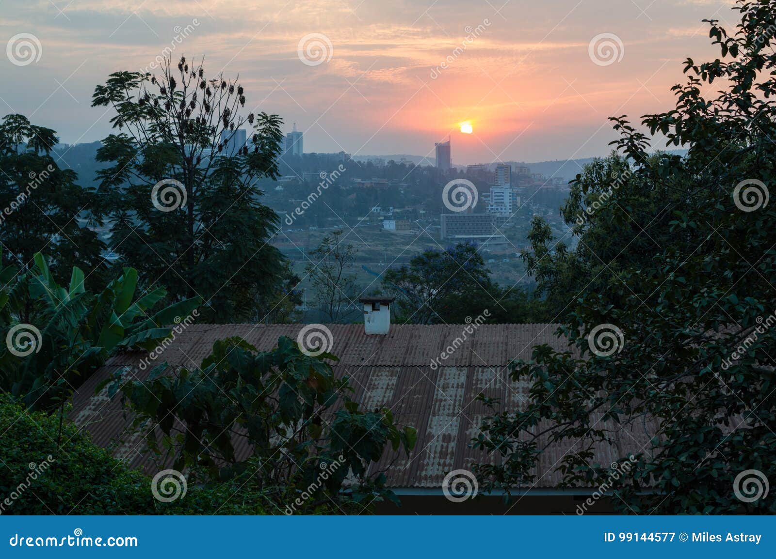 A Sunset Over Kigali in Rwanda Stock Image - Image of cloud, city: 99144577