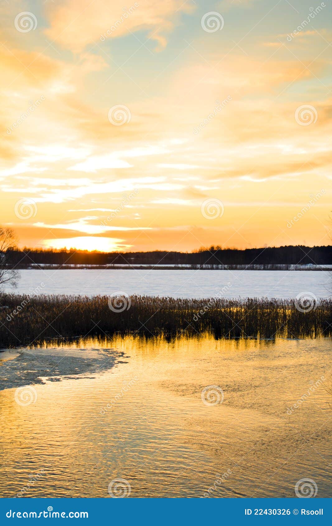 Sunset over lake stock photo. Image of forest, dark, cloud - 22430326
