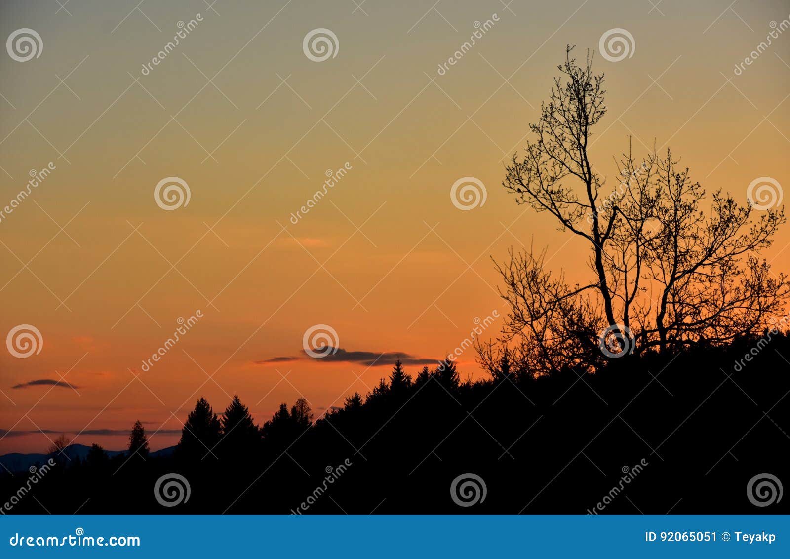 Sunset over the land stock image. Image of evening, colorful - 92065051
