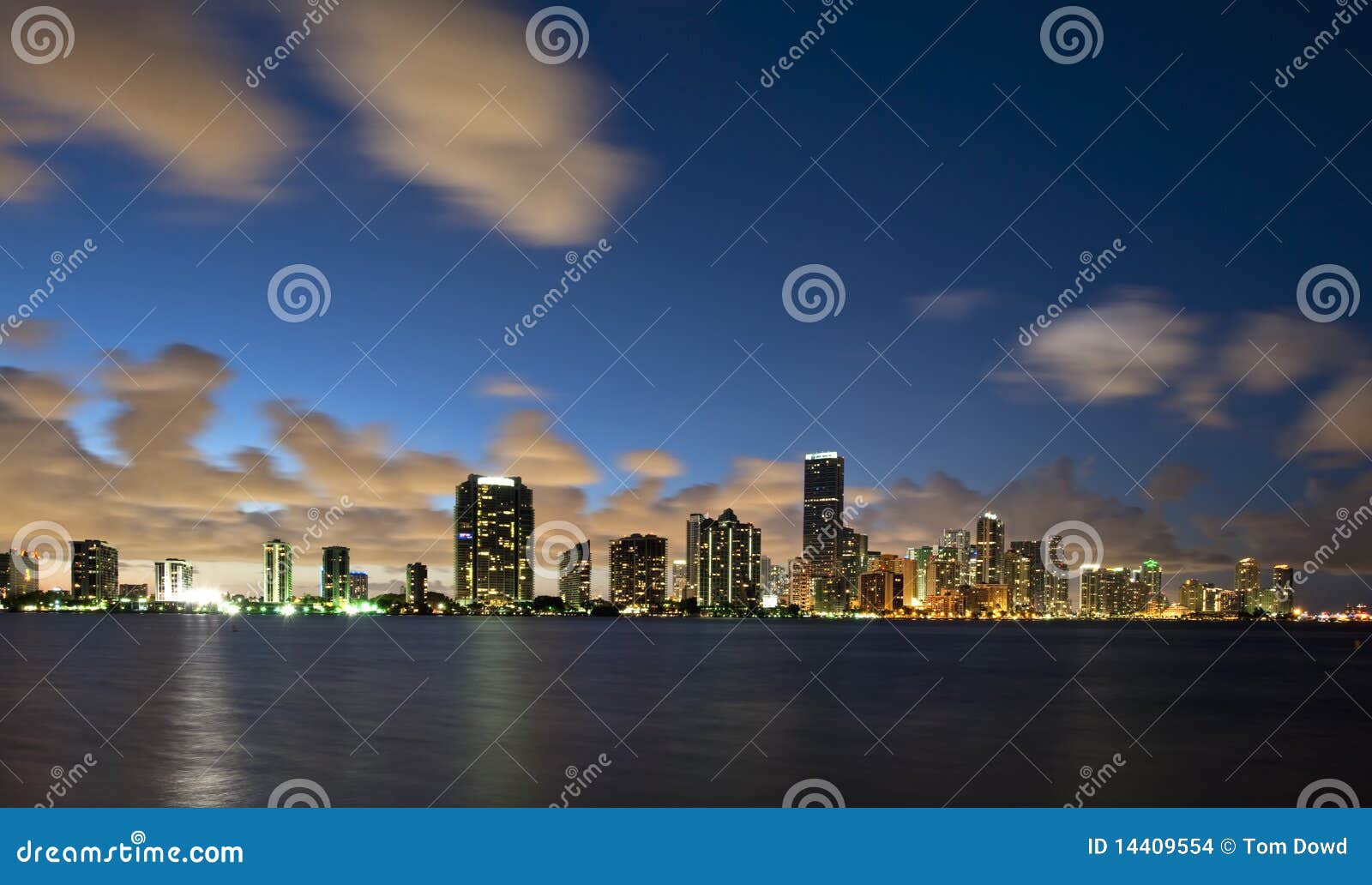 Sunset over Miami stock photo. Image of buildings, urban - 14409554
