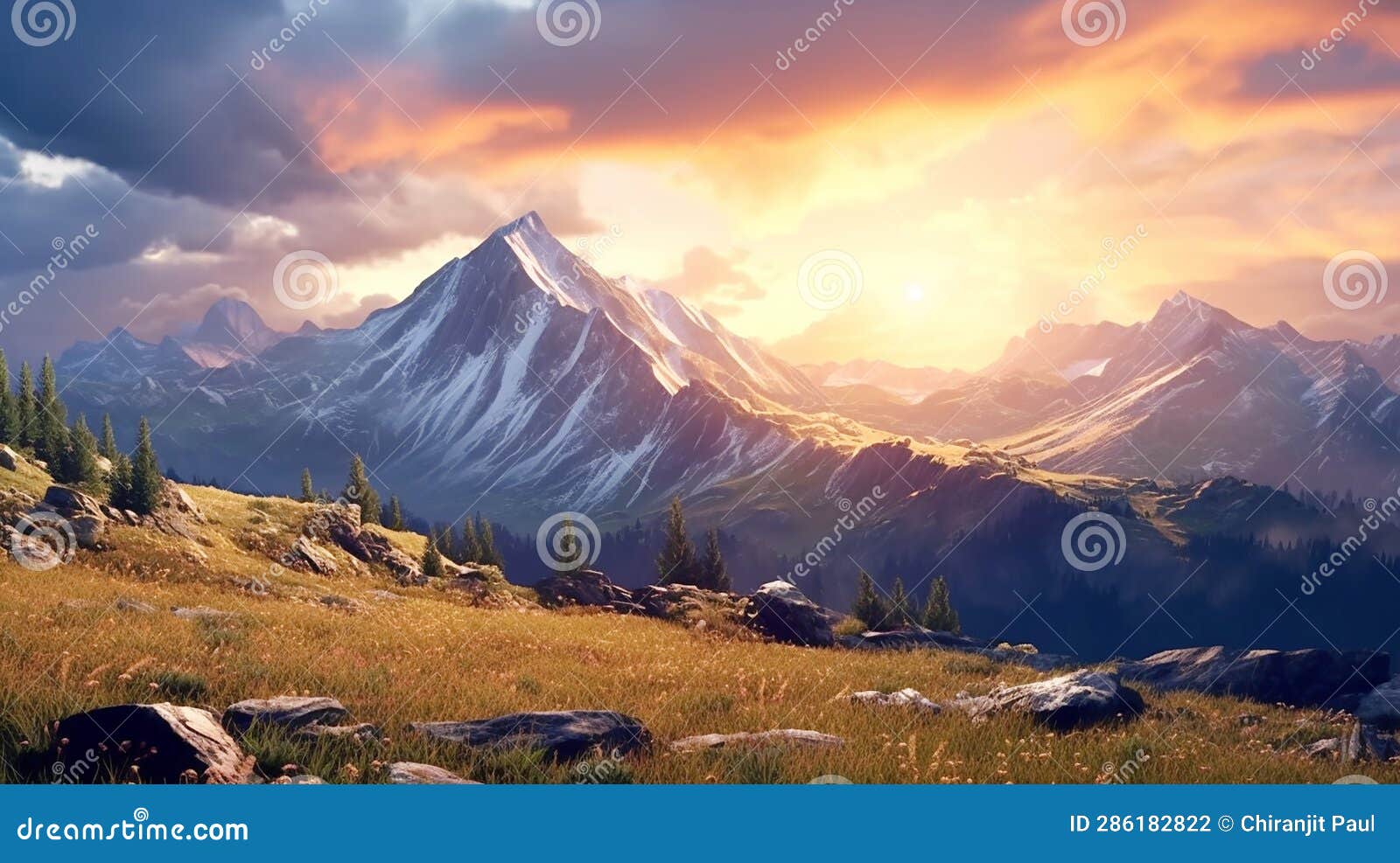 Sunset Over Monument Valley Silhouettes Majestically Background Stock ...