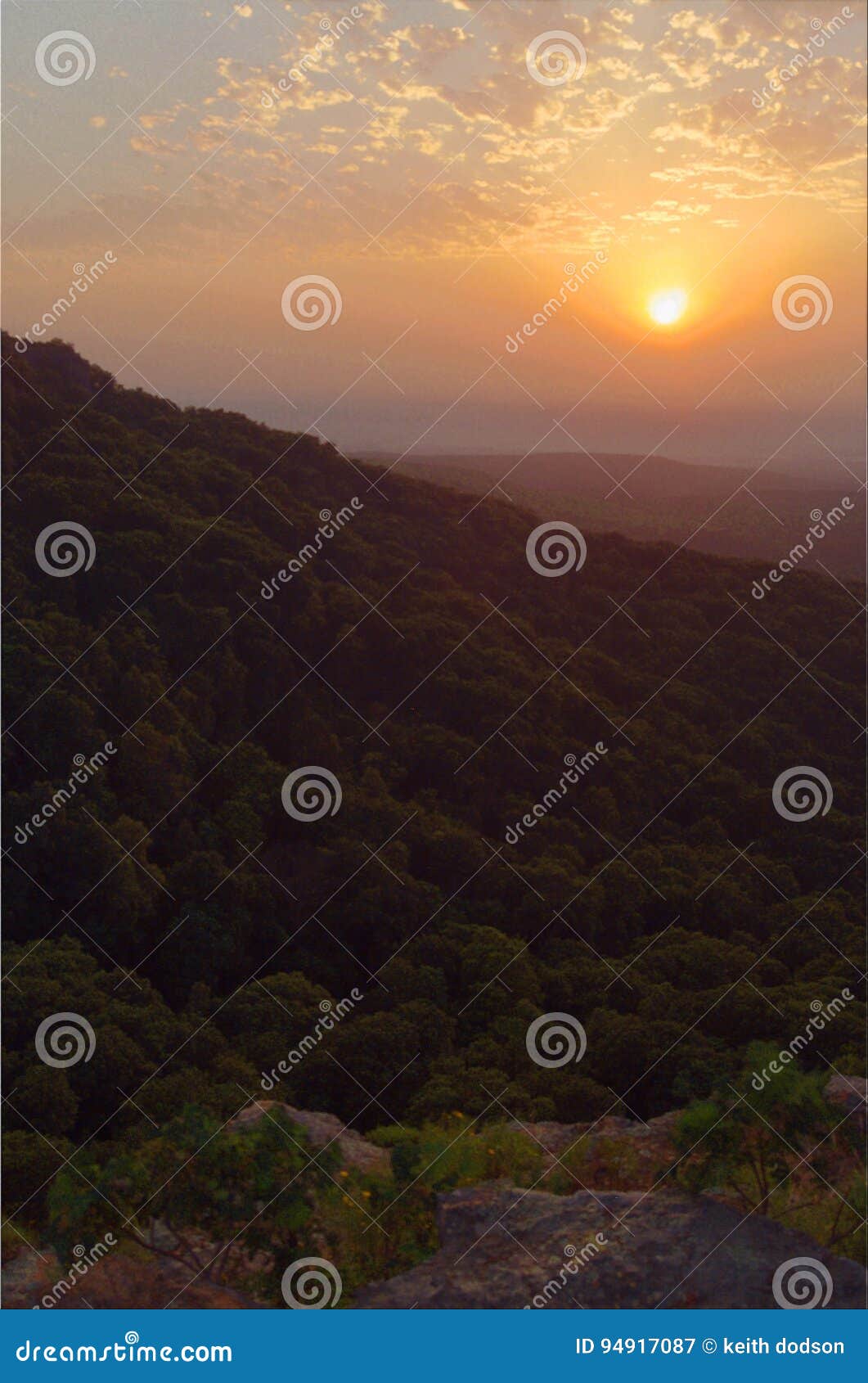 Sunset Over Mount Magazine Arkansas Stock Image - Image of mountain ...