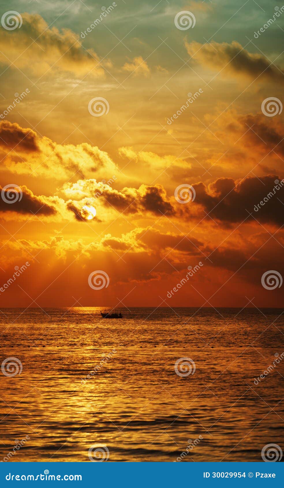 Vertical Sunset On Lake Andscape Background Royalty-Free Stock Photo ...