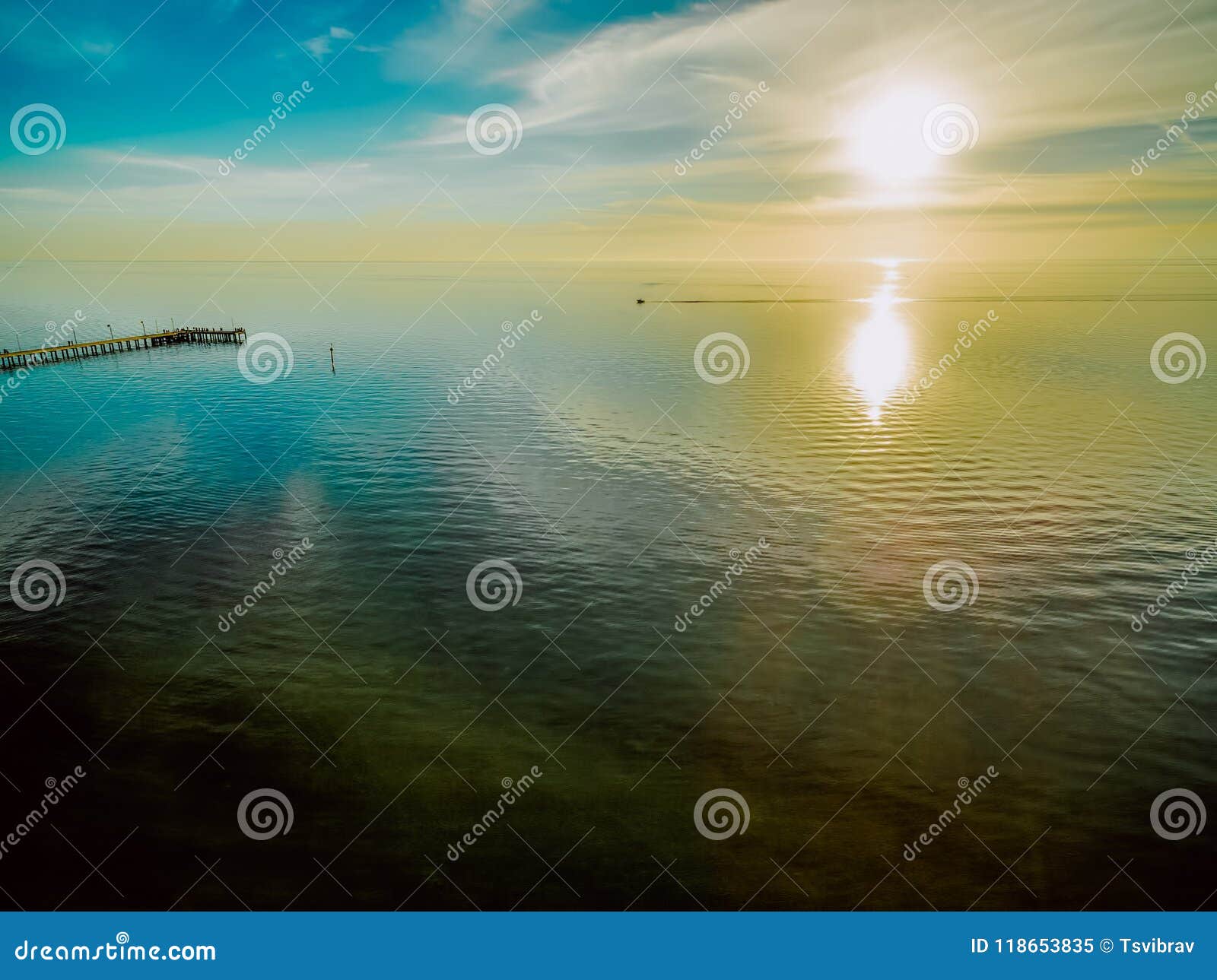 Sunset over ocean. stock image. Image of location, curvature - 118653835