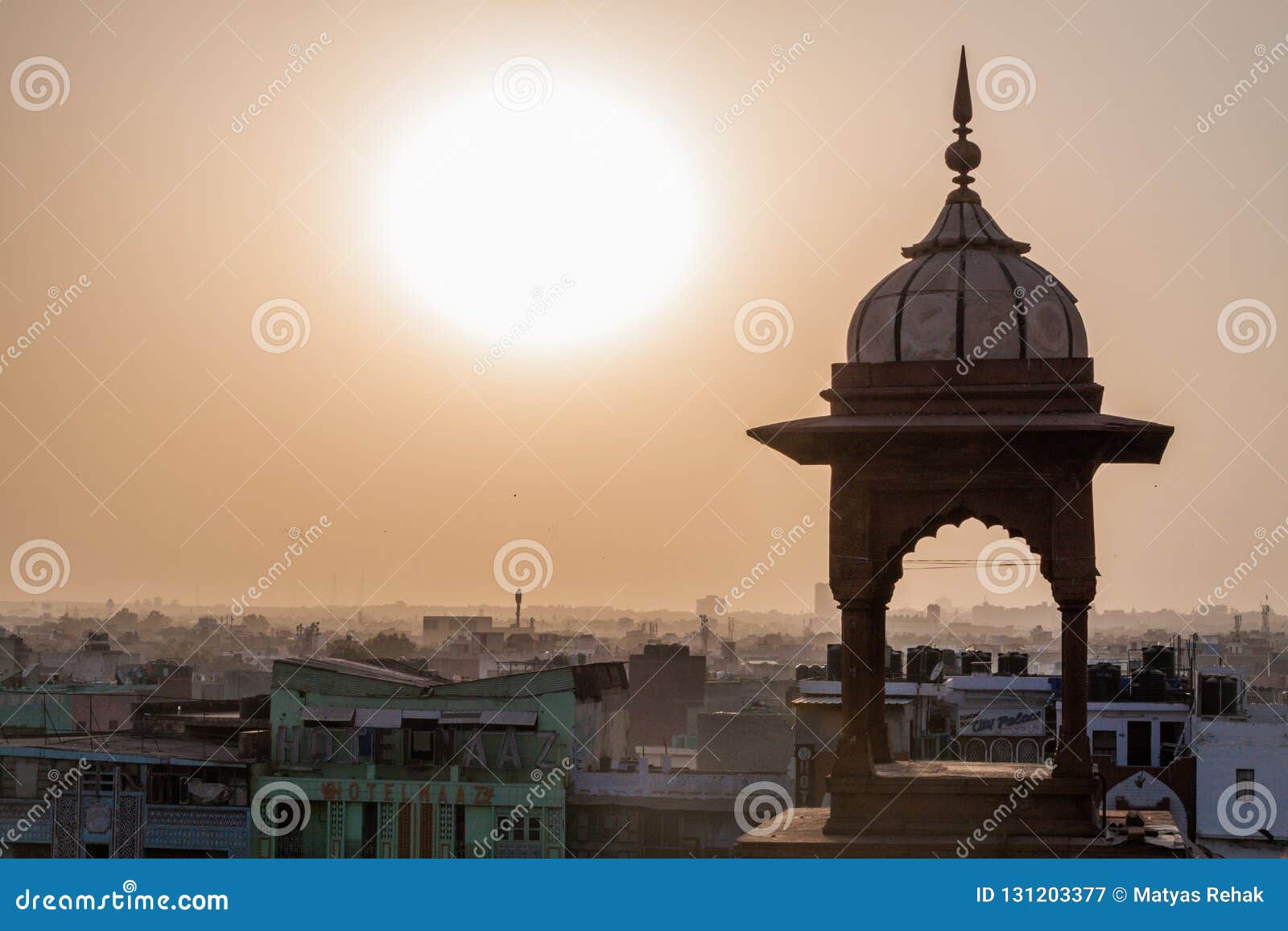 Sunset Over Old Delhi, Indi Editorial Photography - Image of view ...