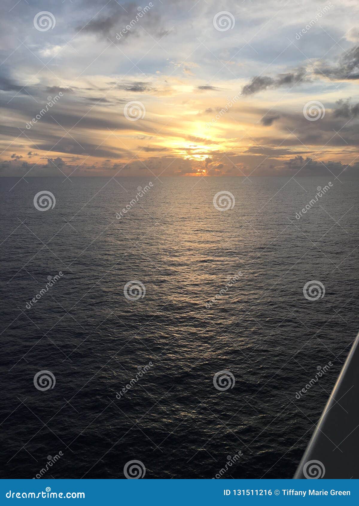 The Sunset Over the Open Ocean Stock Photo - Image of landscape, weathe ...