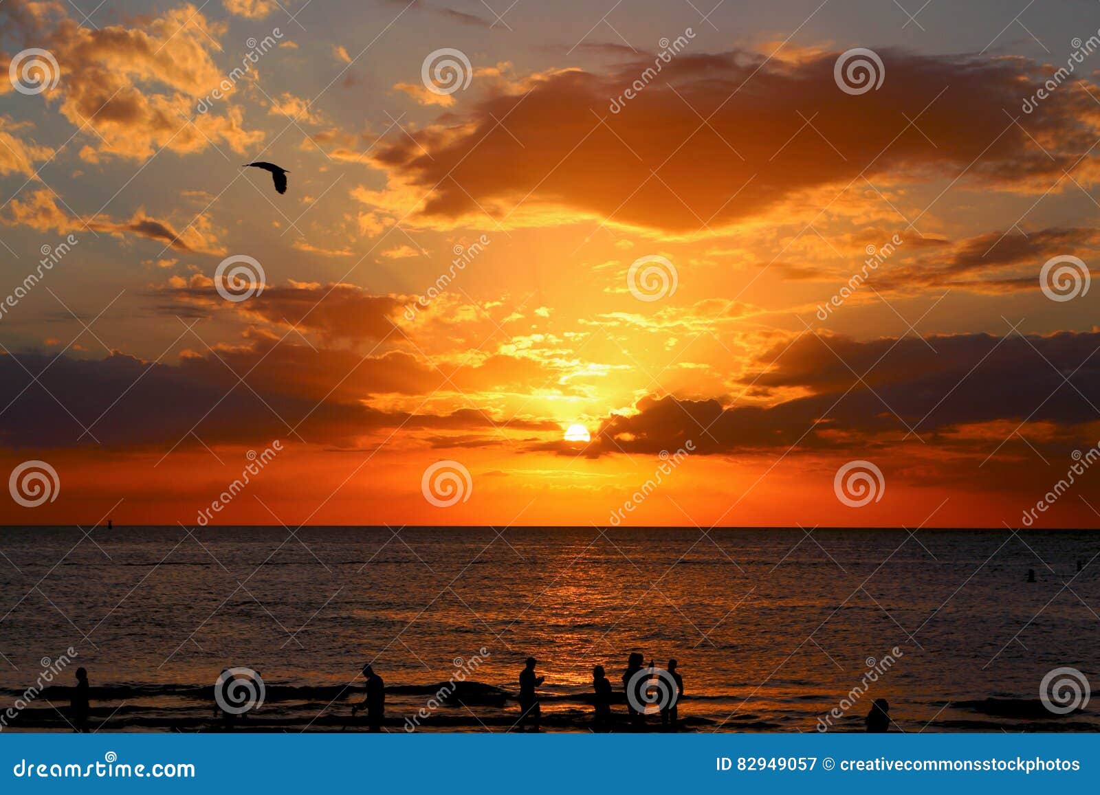 Sunset Over Open Sea Picture. Image: 82949057