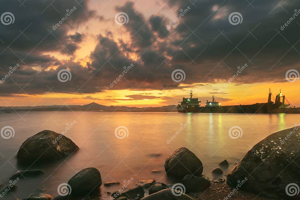 Sunset Over Ormoc Bay, Philippines Stock Image - Image of tourist ...
