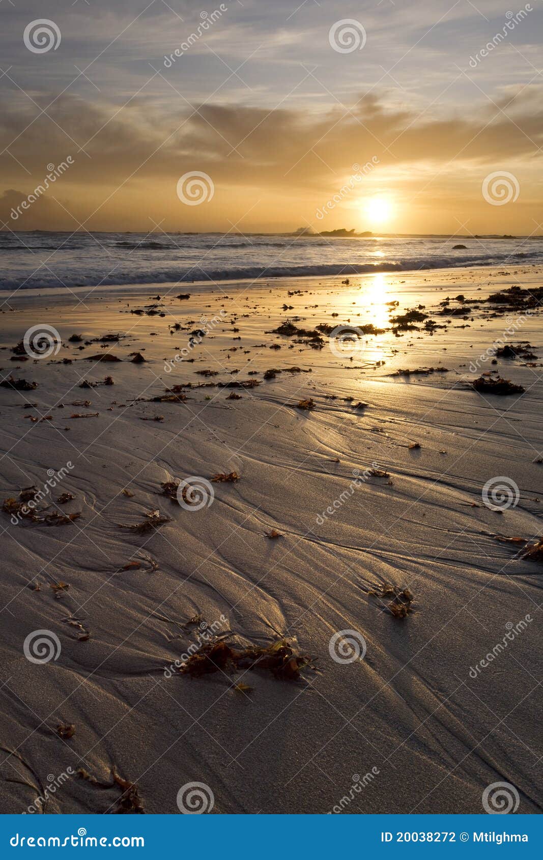 Sunset over Pacific Ocean stock photo. Image of landscape - 20038272