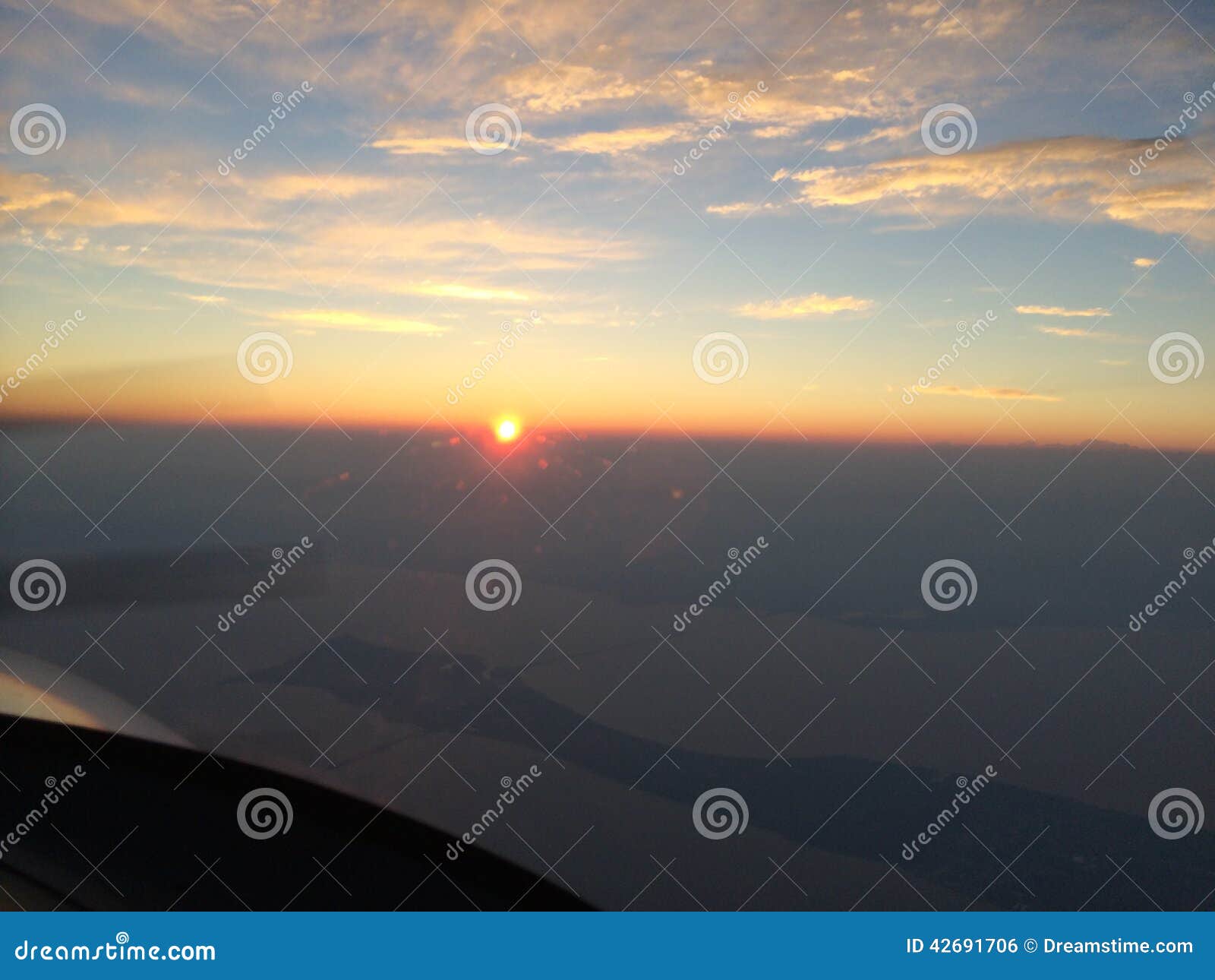 Sunset over perdido key stock photo. Image of airplane - 42691706