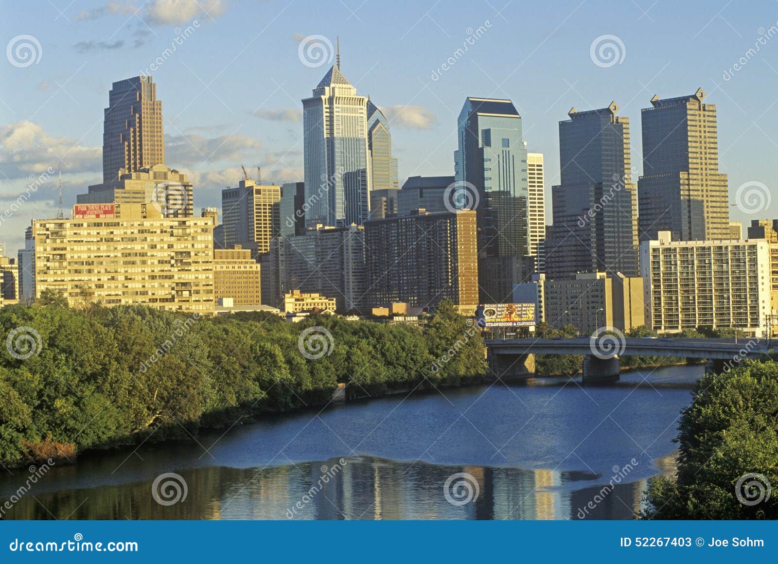 Sunset Over Philadelphia Skyline from the Schuylkill River, PA ...