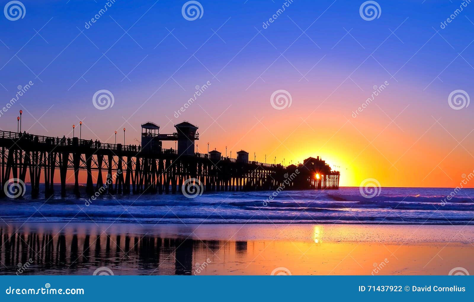 Sunset Over a Pier in California Stock Photo - Image of resort ...