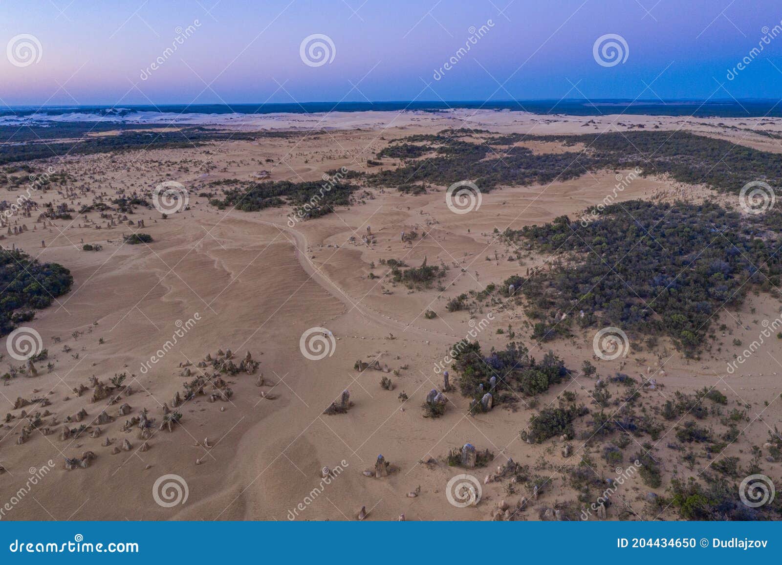 Sunset Over the Pinnacles Desert in Australia Stock Photo - Image of ...