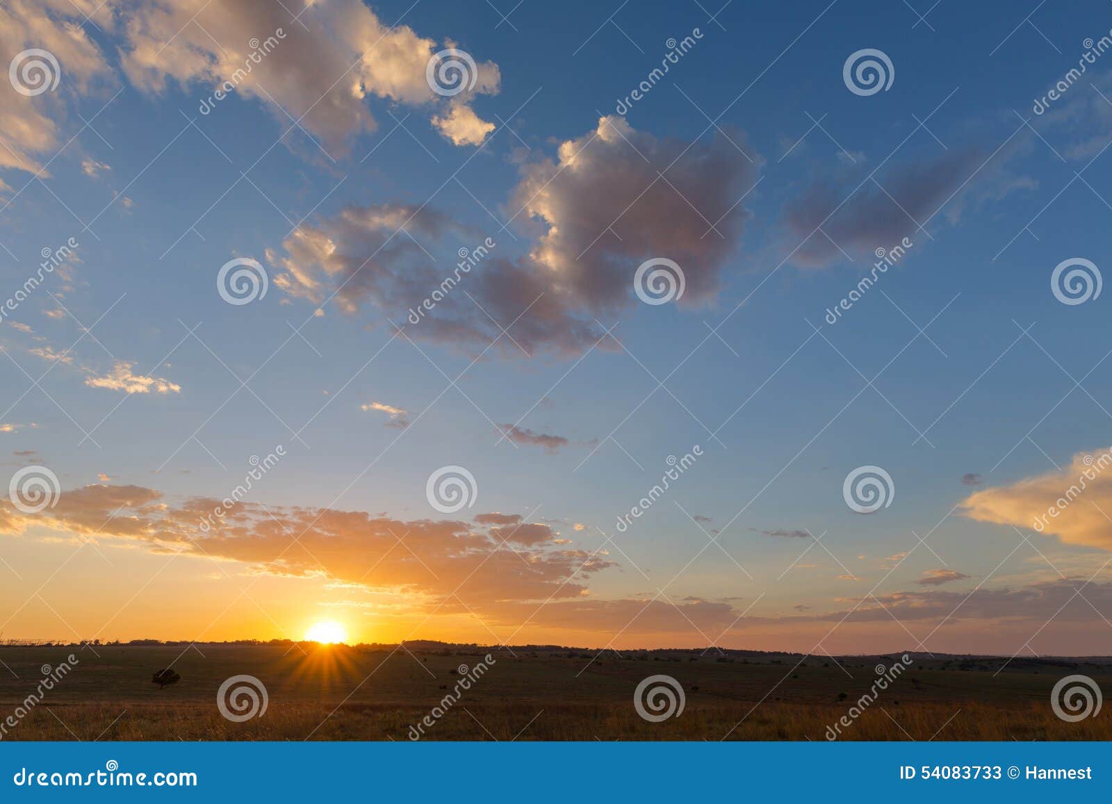 Sunset over the plains stock image. Image of clear, sunshine - 54083733