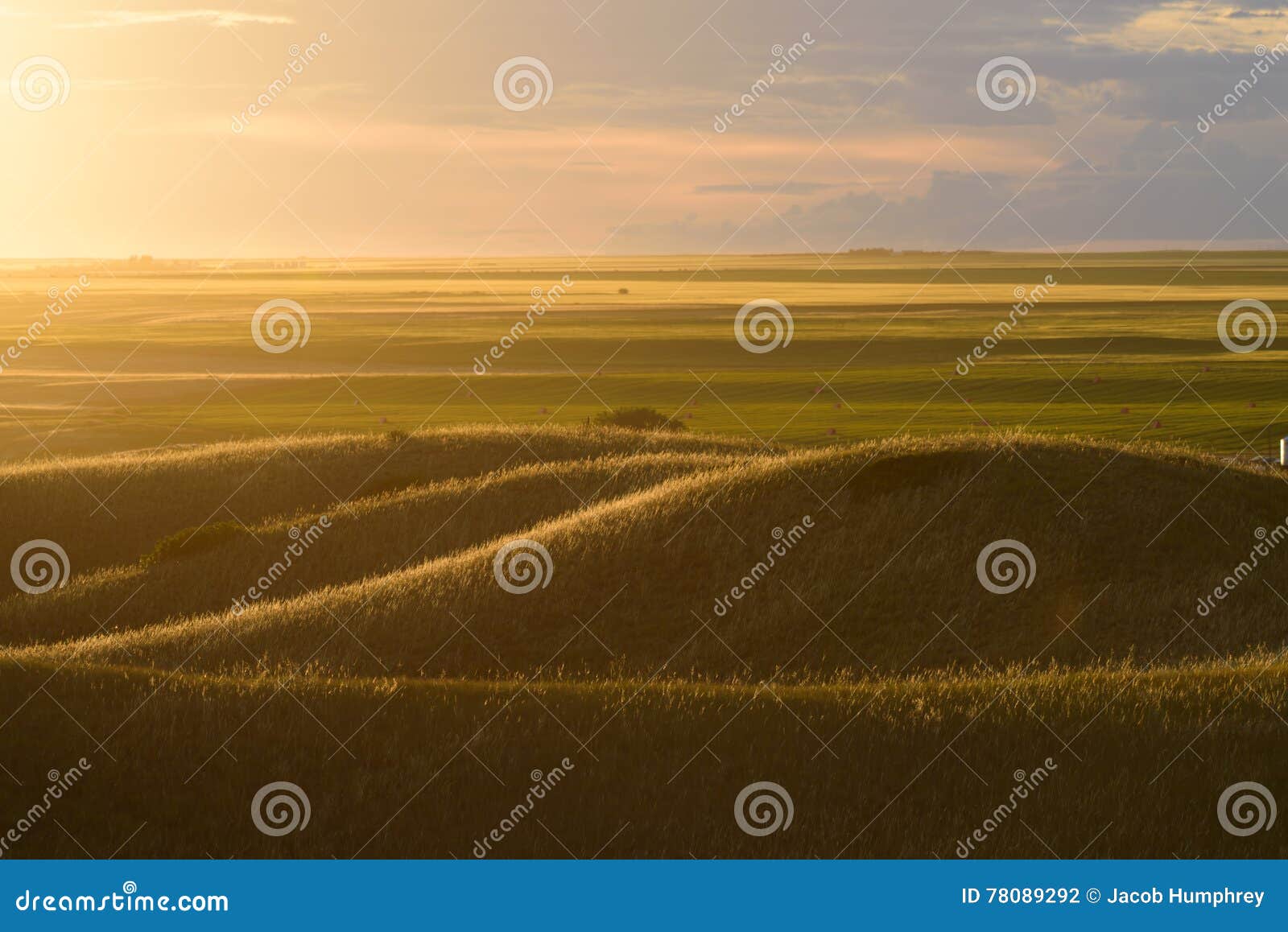 Sunset over prairie hills stock photo. Image of steep - 78089292