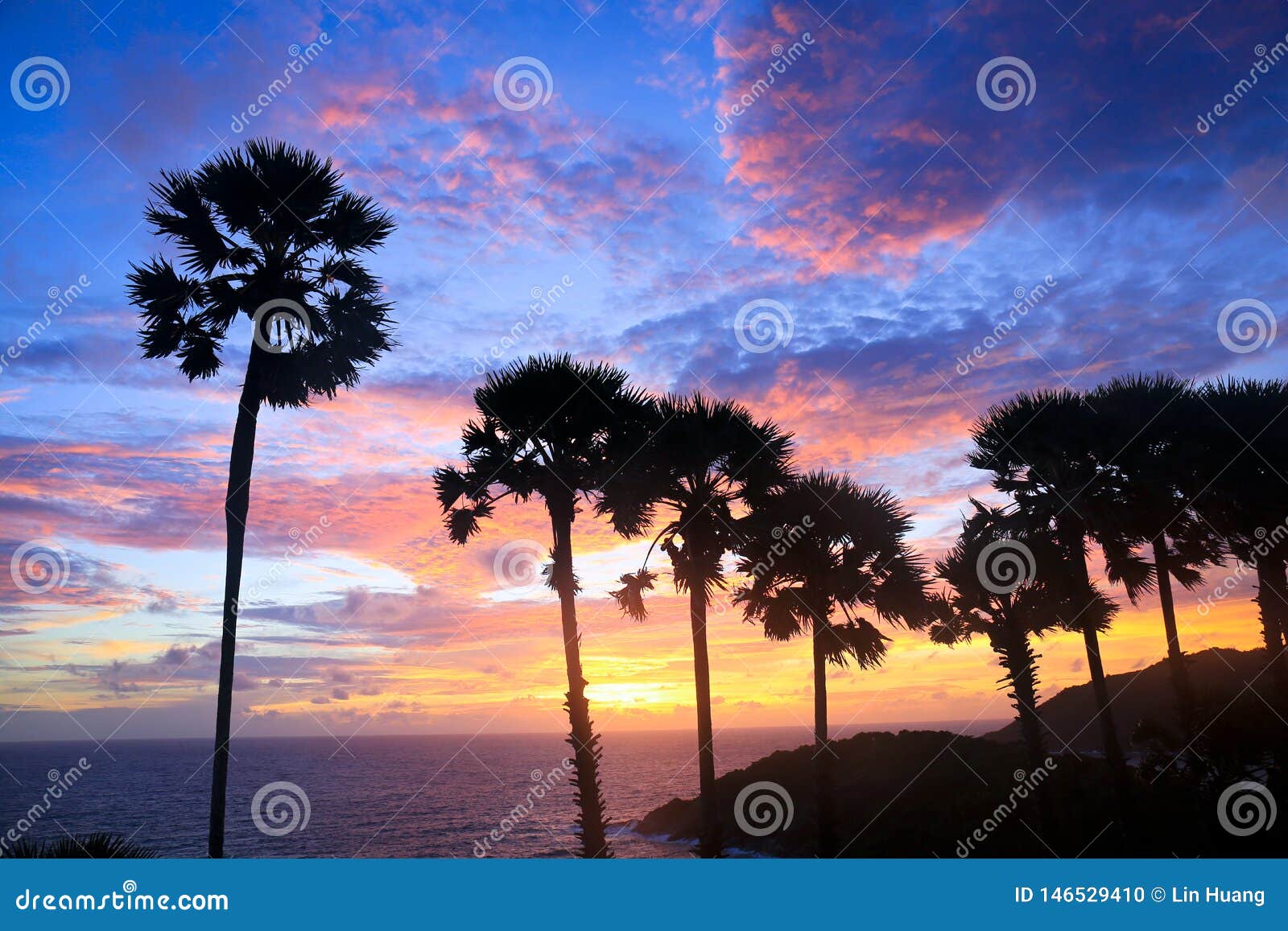Sunset Over the Prom Thep Cape in Thailand Stock Photo - Image of prom ...
