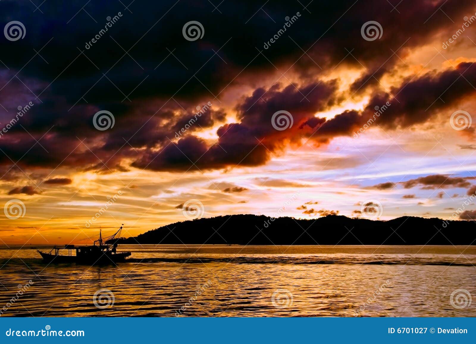 Sunset over rippled water stock image. Image of pleasant - 6701027