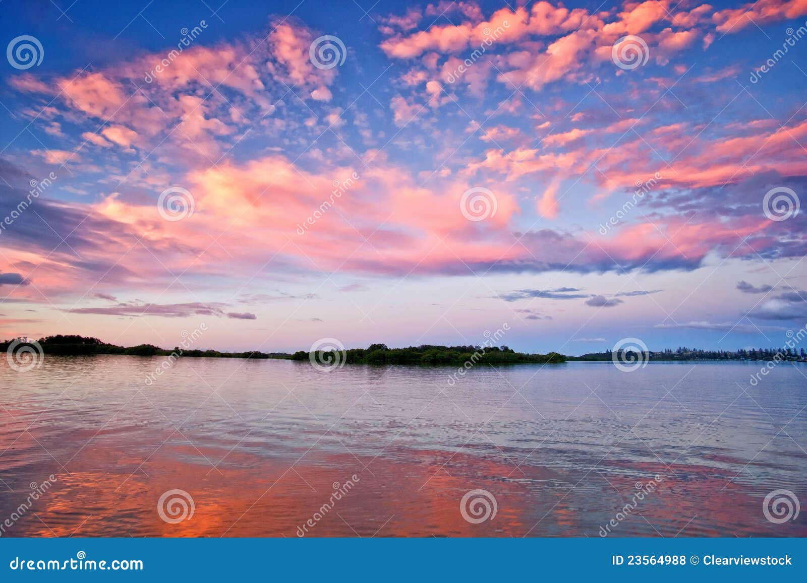 Sunset over the river stock photo. Image of colorful - 23564988