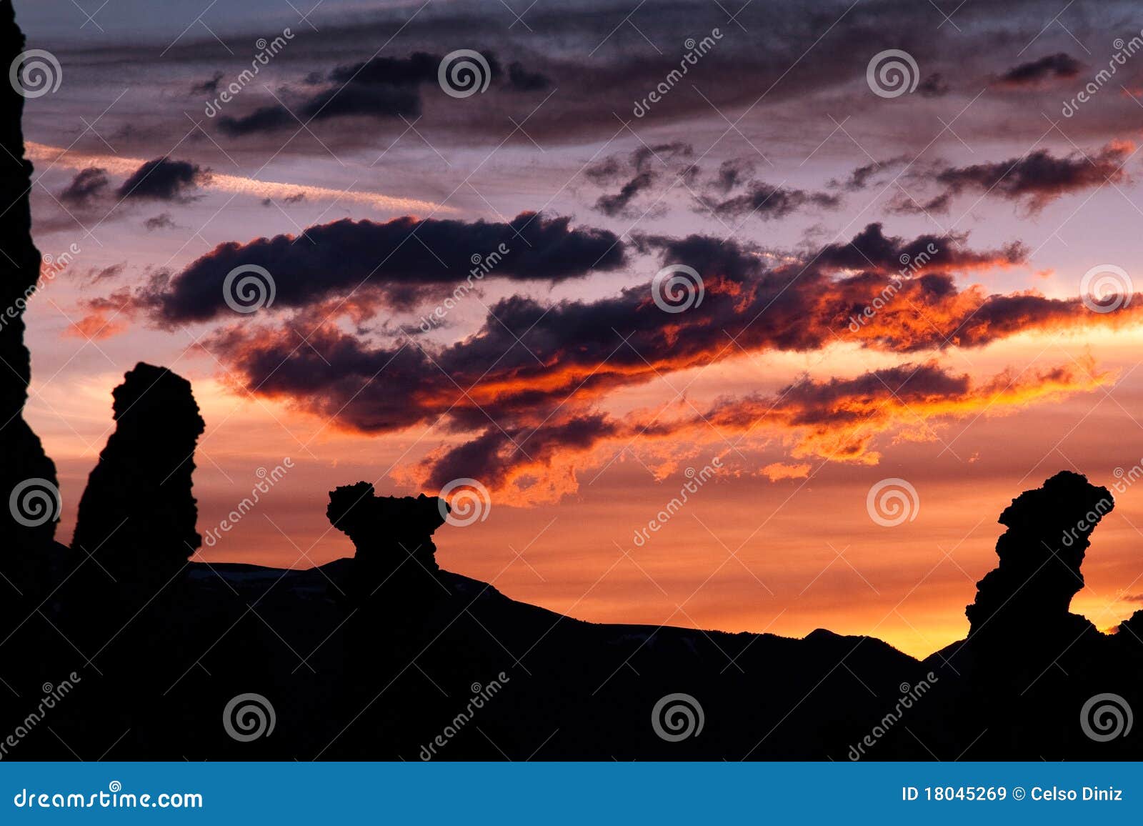 Sunset Over Rock Formations Stock Image - Image of formations, national ...