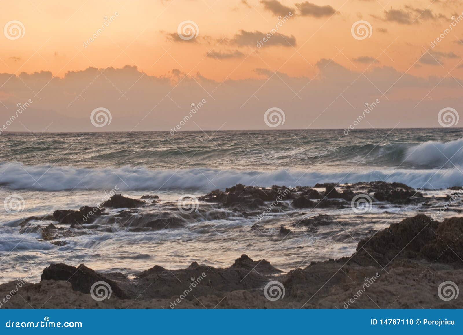 Sunset over rocky coast stock photo. Image of coast, picturesque - 14787110
