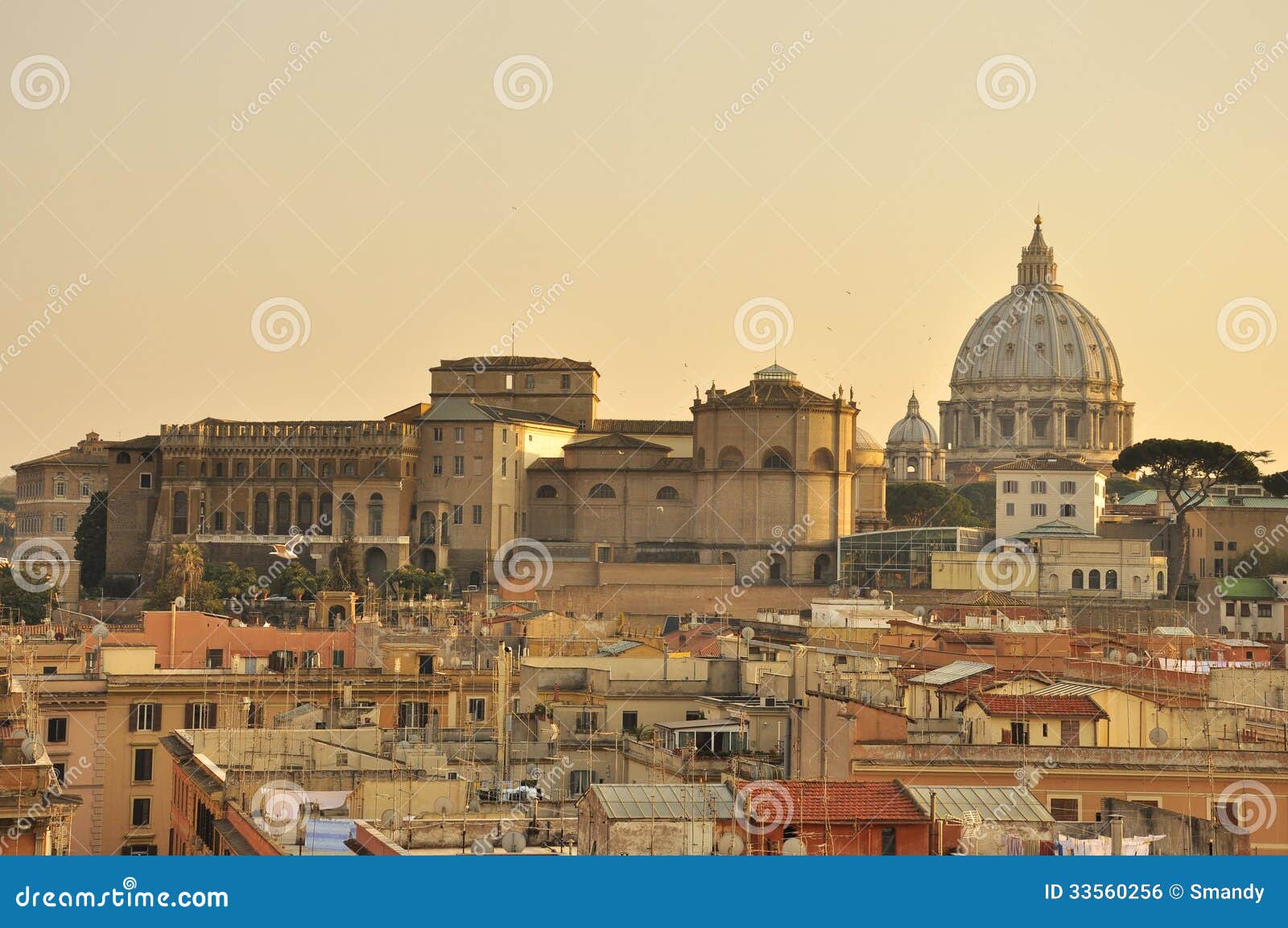 Sunset over Rome stock photo. Image of heritage, historic - 33560256