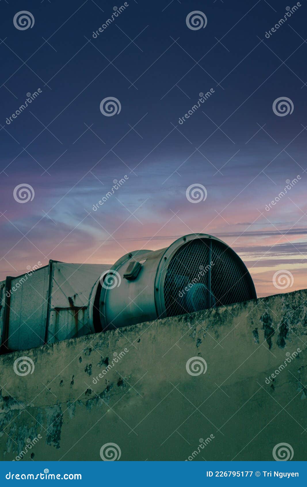 Sunset over the rooftop stock image. Image of rooftop - 226795177