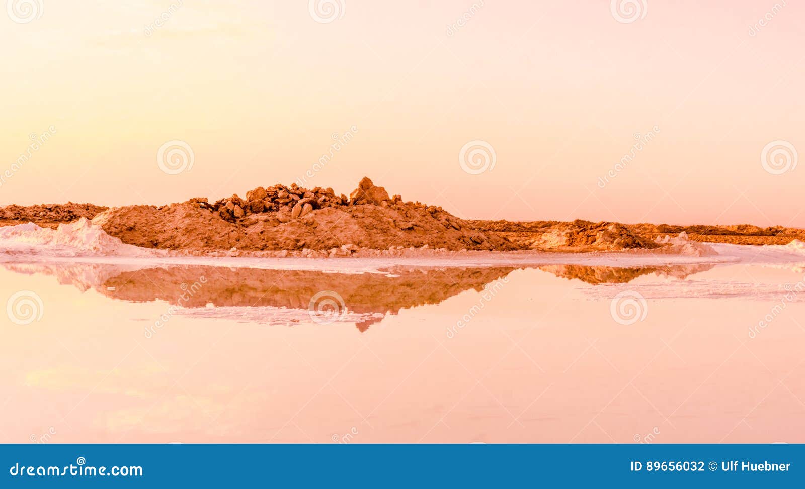 Sunset Over Salt Lake by Varzanhe in Iran Stock Photo - Image of namak ...