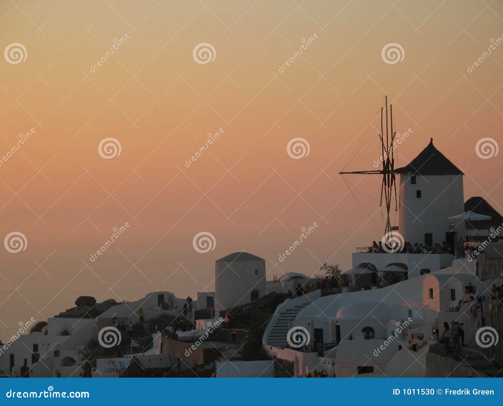 Sunset over Santorini stock photo. Image of white, travel - 1011530