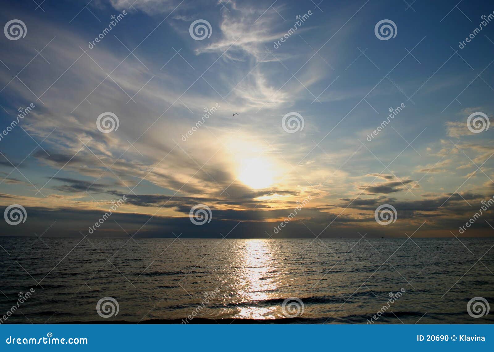 Sunset over sea stock photo. Image of yellow, water, reflection - 20690