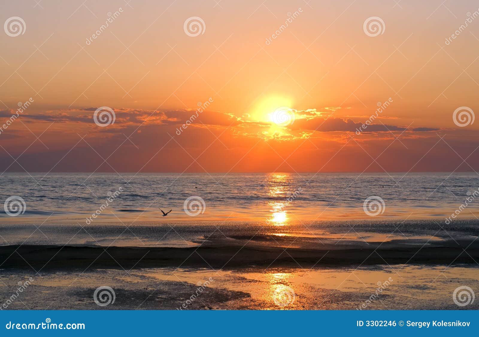 Sunset over sea stock photo. Image of horizon, line, pier - 3302246