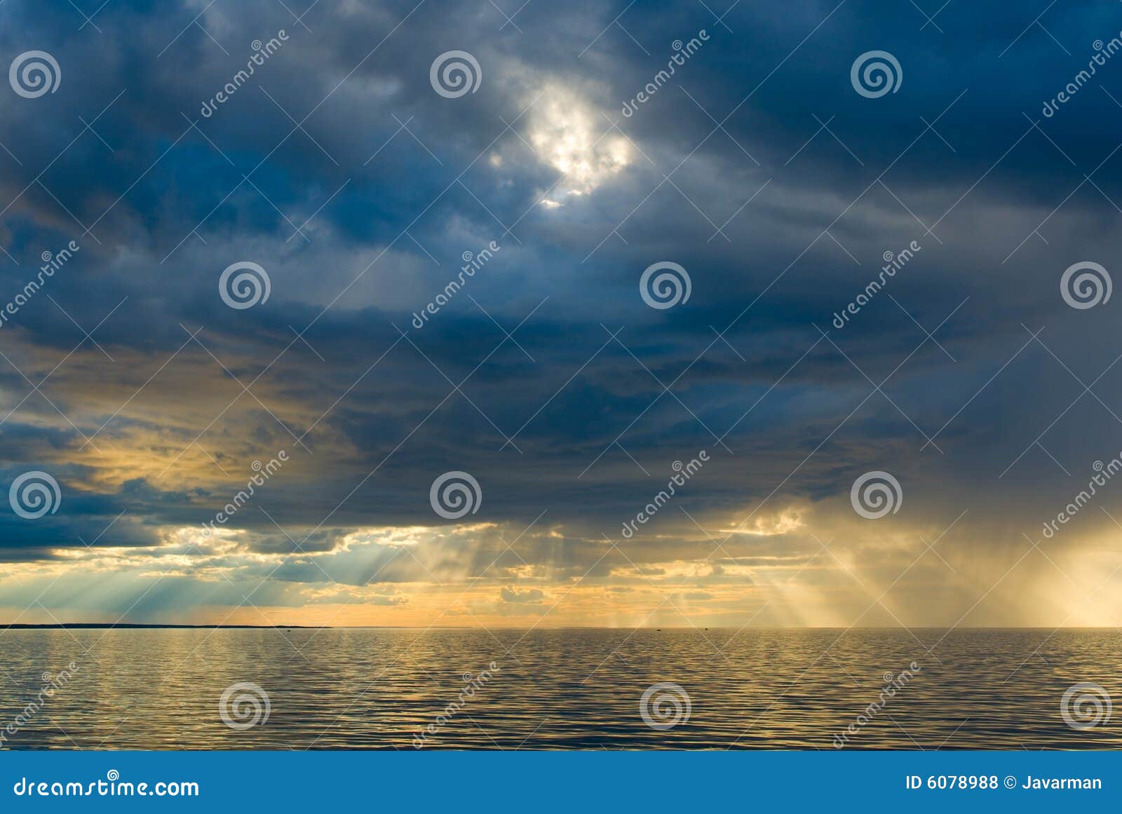 Sunset over the sea stock photo. Image of dramatic, seascape - 6078988