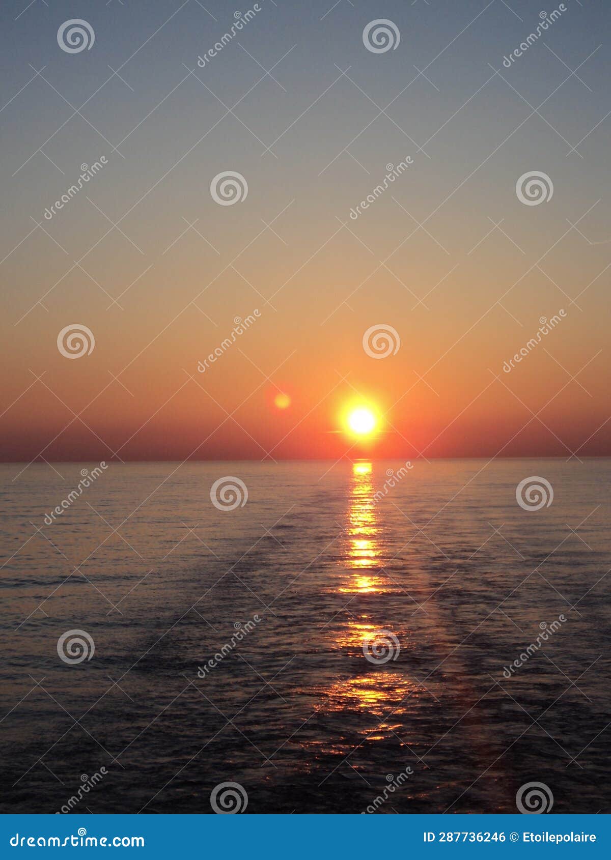 The Sunset Over the Sea, from a Boat Stock Photo - Image of enjoy ...