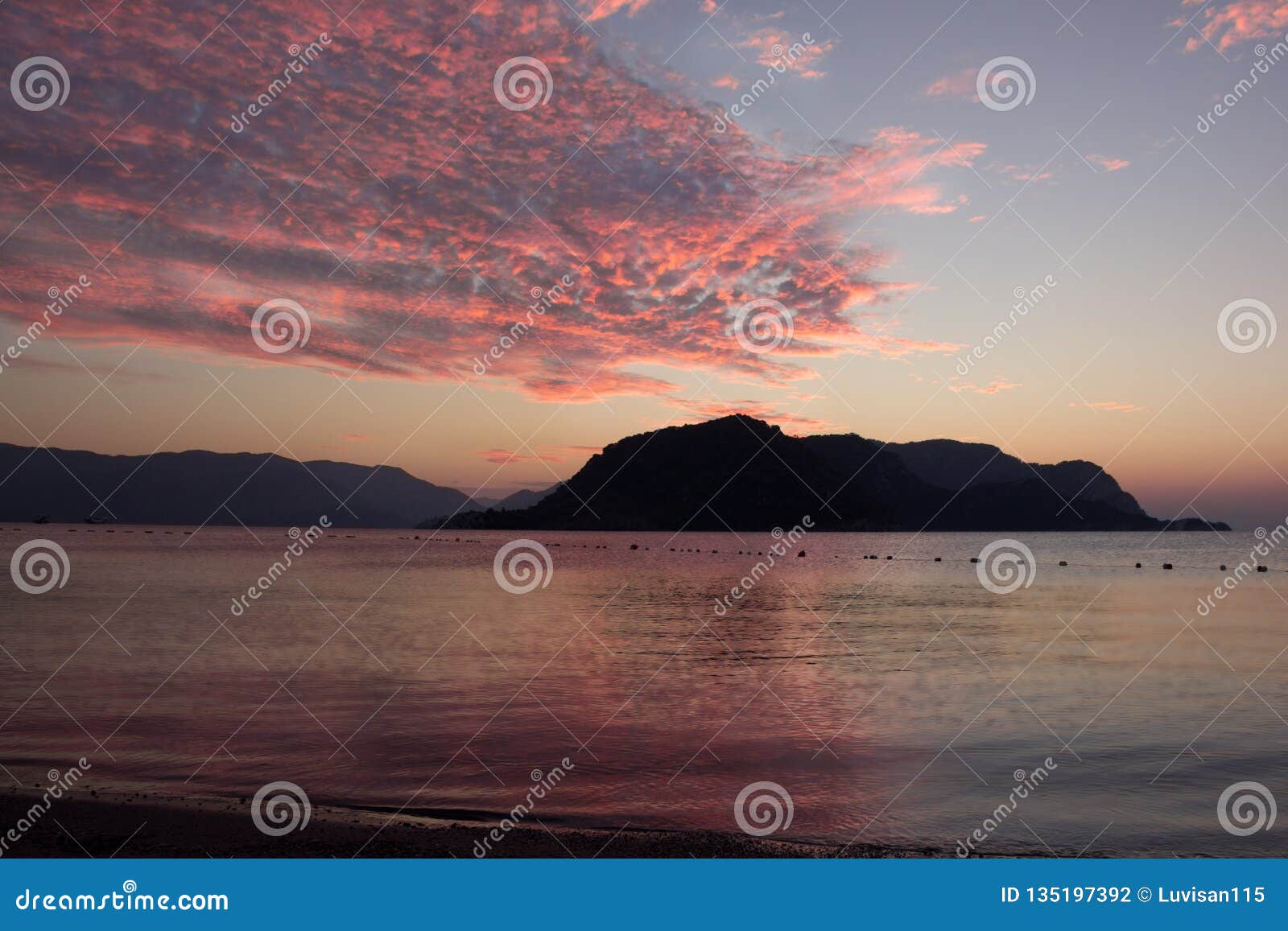 Sunset Over the Sea Delicate Shades of the Sunset Sky Stock Photo ...