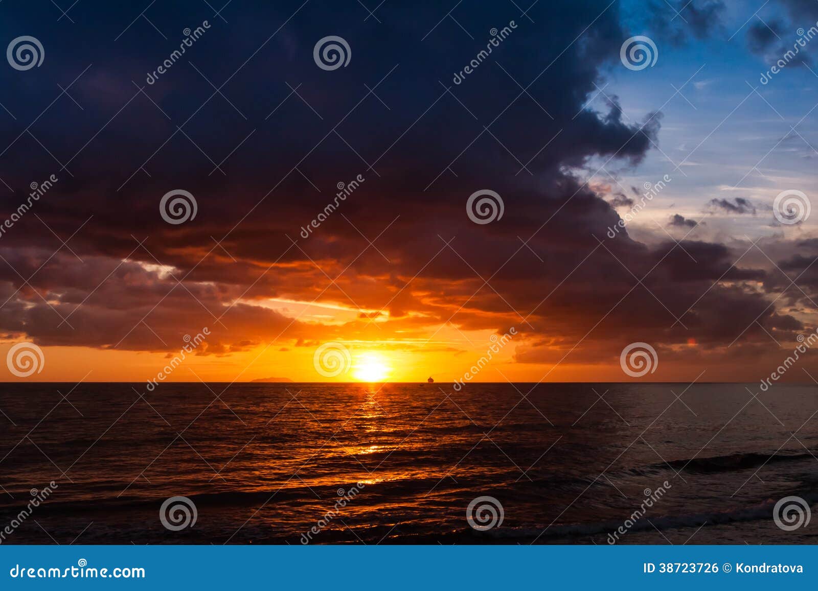 Sunset over the sea stock photo. Image of destinations - 38723726