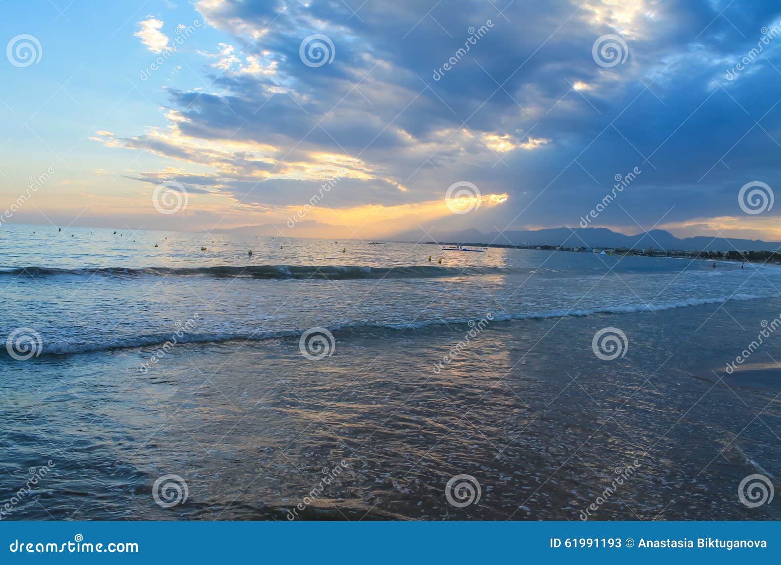 Sunset over Spain stock image. Image of horizon, color - 61991193