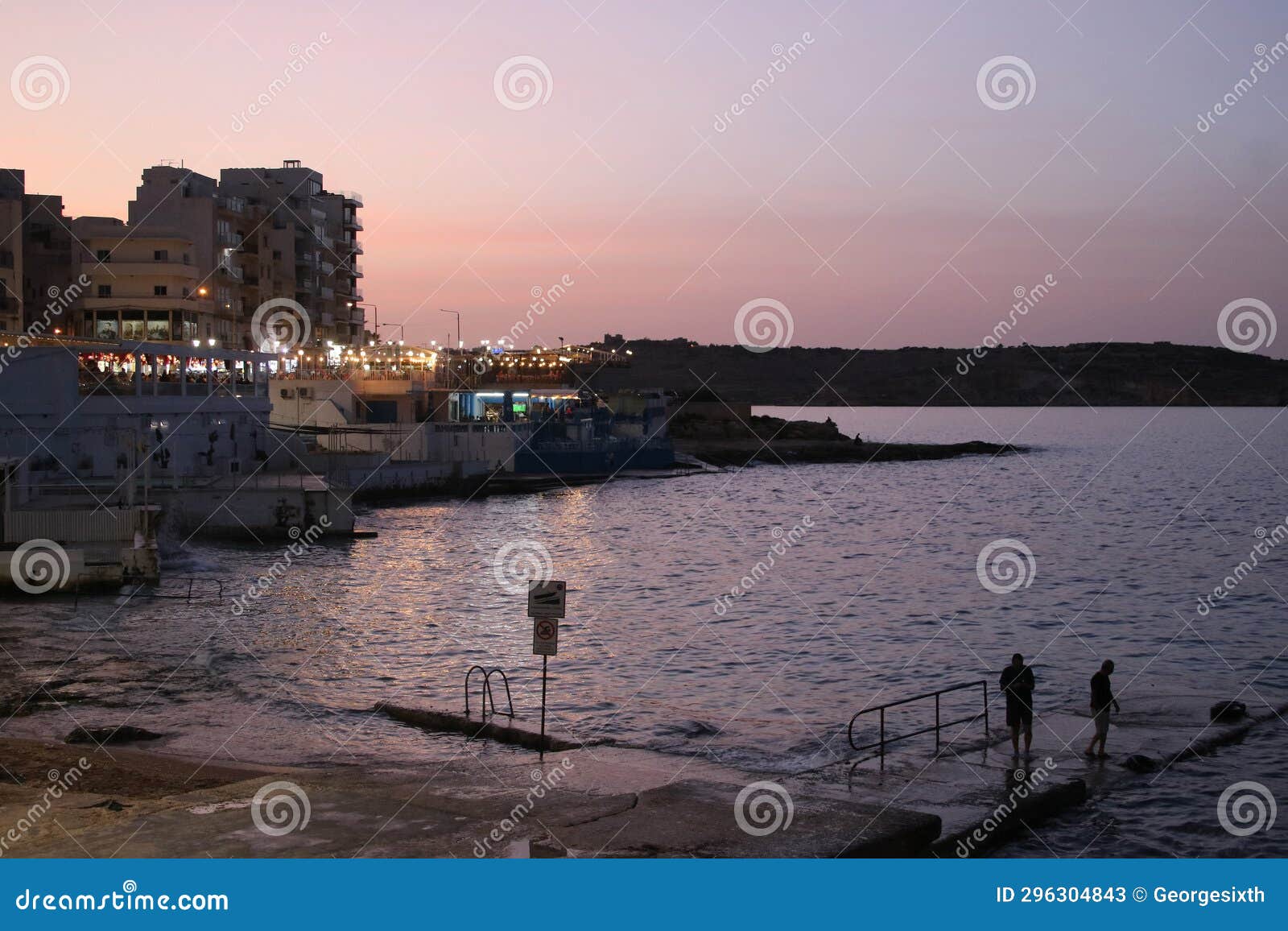 Sunset Over St Paul S Bay, Bugibba, Malta Editorial Stock Photo - Image ...